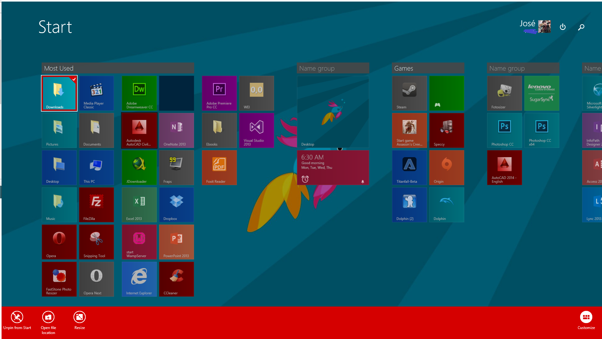 Windows 81 Start Screen Layout