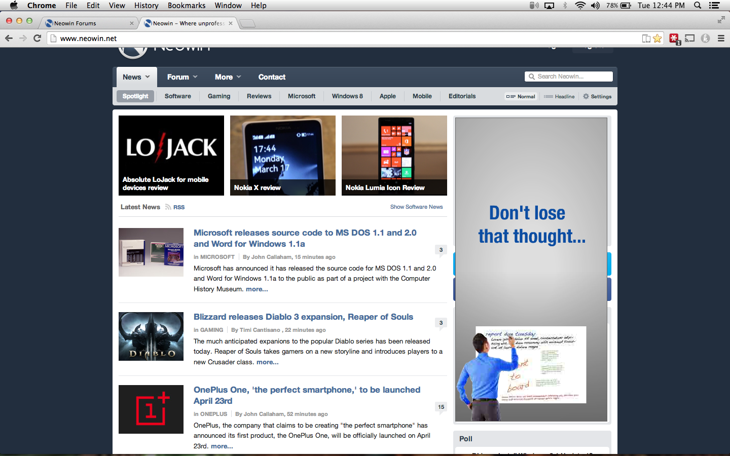 Annoying sidebar advertisement - Site & Forum Issues - Neowin