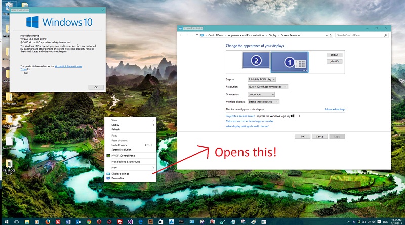Get the old "Screen Resolution" or "Display Settings" back on Windows ...