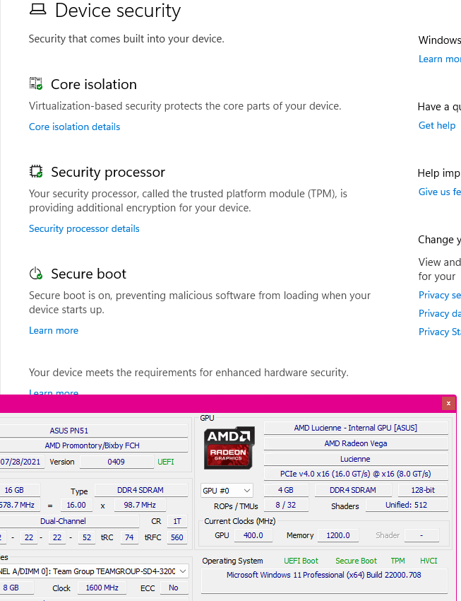 Build 22621 "Standard hardware security not supported" In Device ...