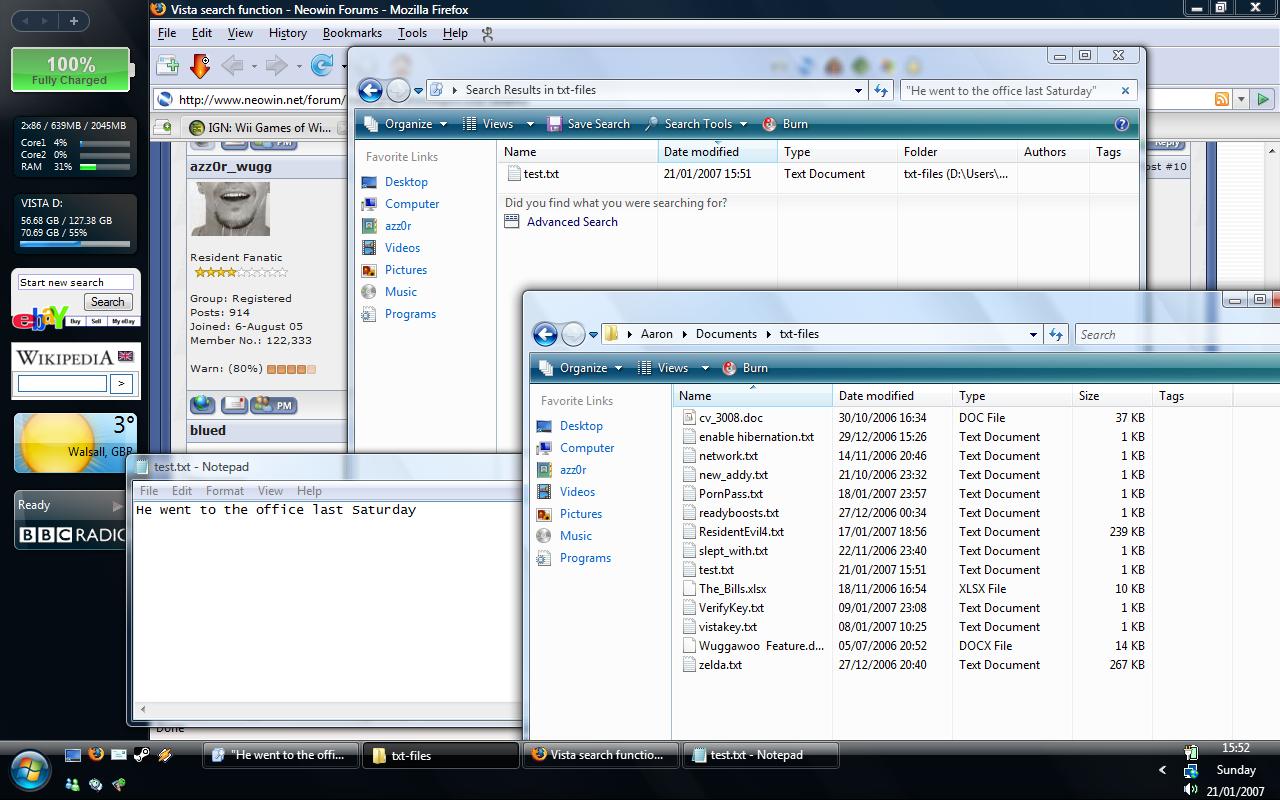 Vista search function - Windows - Neowin