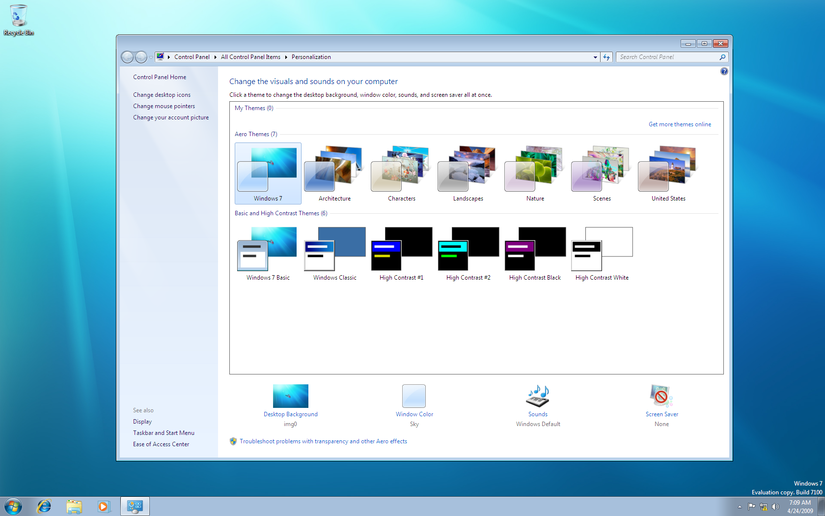 Windows Seven Release Candidate Build 7100 - The Fast Ring (Insider ...