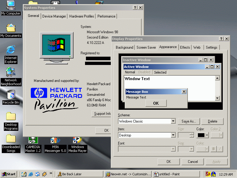 Getting Windows 98 to look like 2000 - Tips, Tweaks & Customization ...