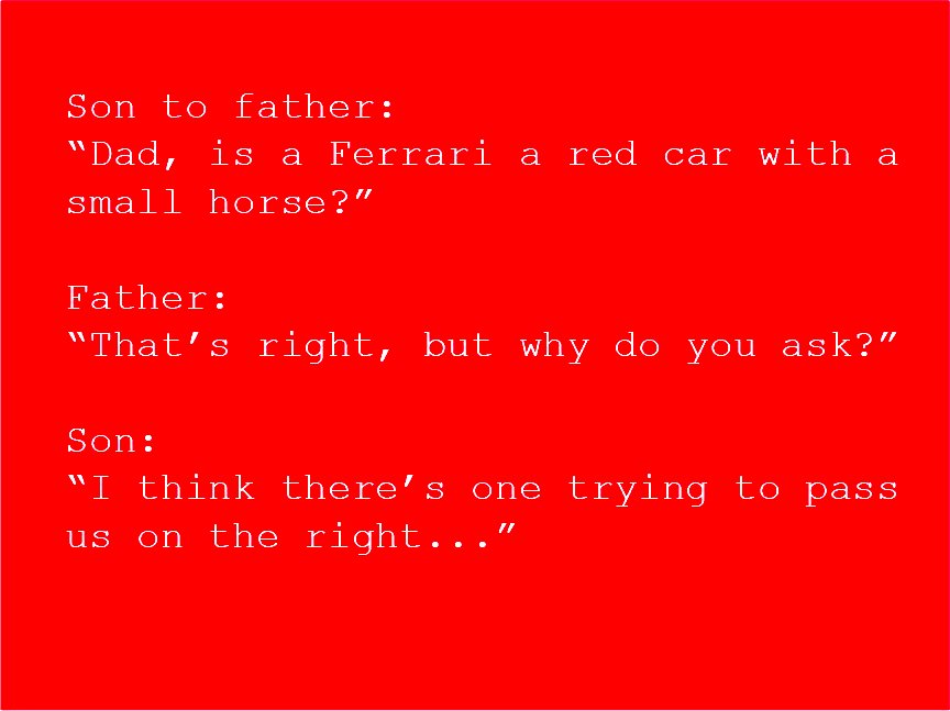 [Joke] What is a Ferrari? - Jokes & Funny Stuff - Neowin