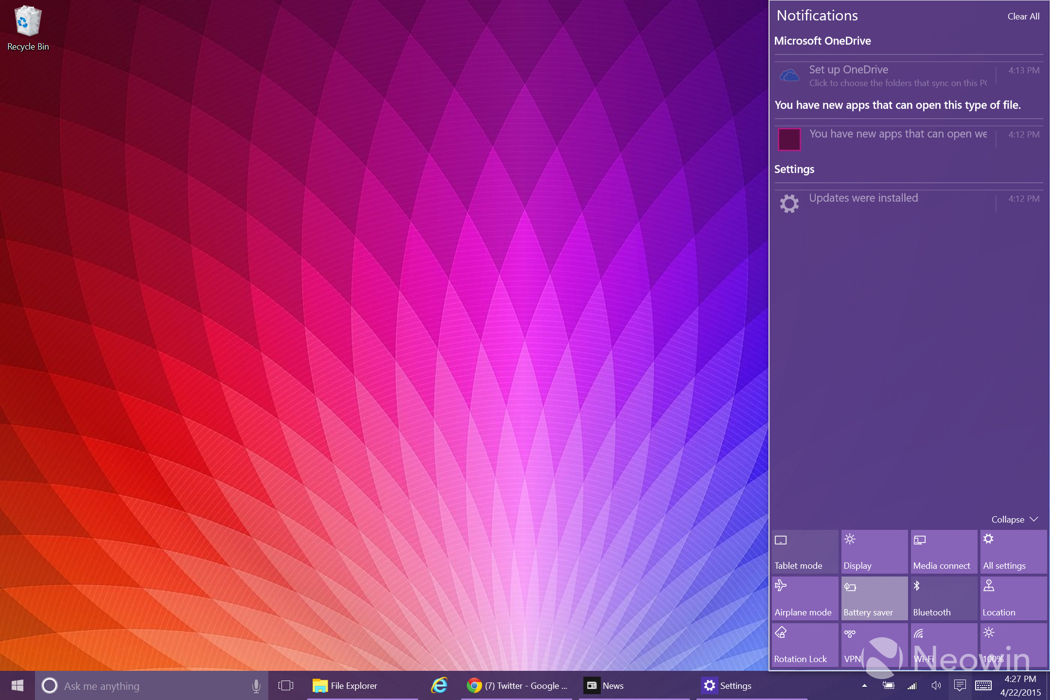 Gallery: Windows 10 build 10061, theme colors now fully supported - Neowin