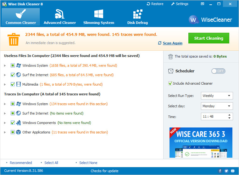 Wise Disk Cleaner 8.31.586 - Neowin