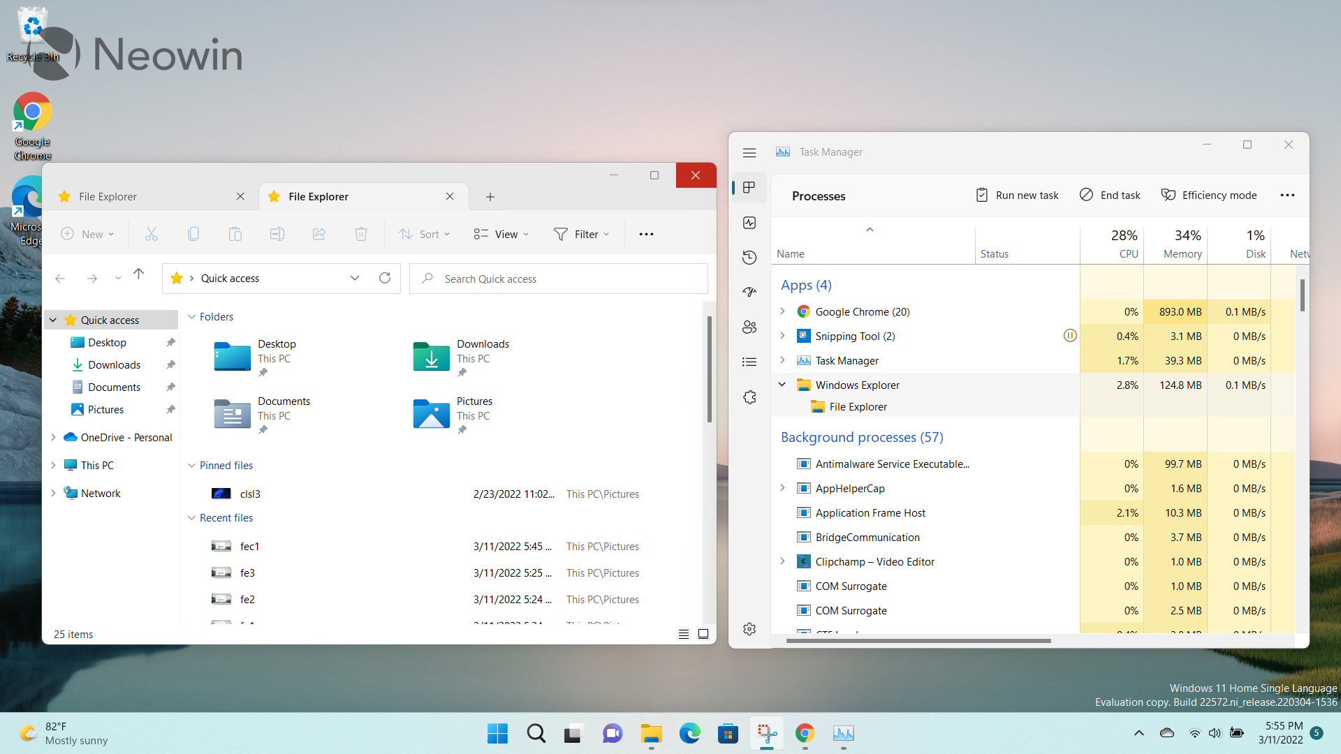 Closer Look: Tabbed File Explorer in Windows 11 Dev Channel build 22572 ...