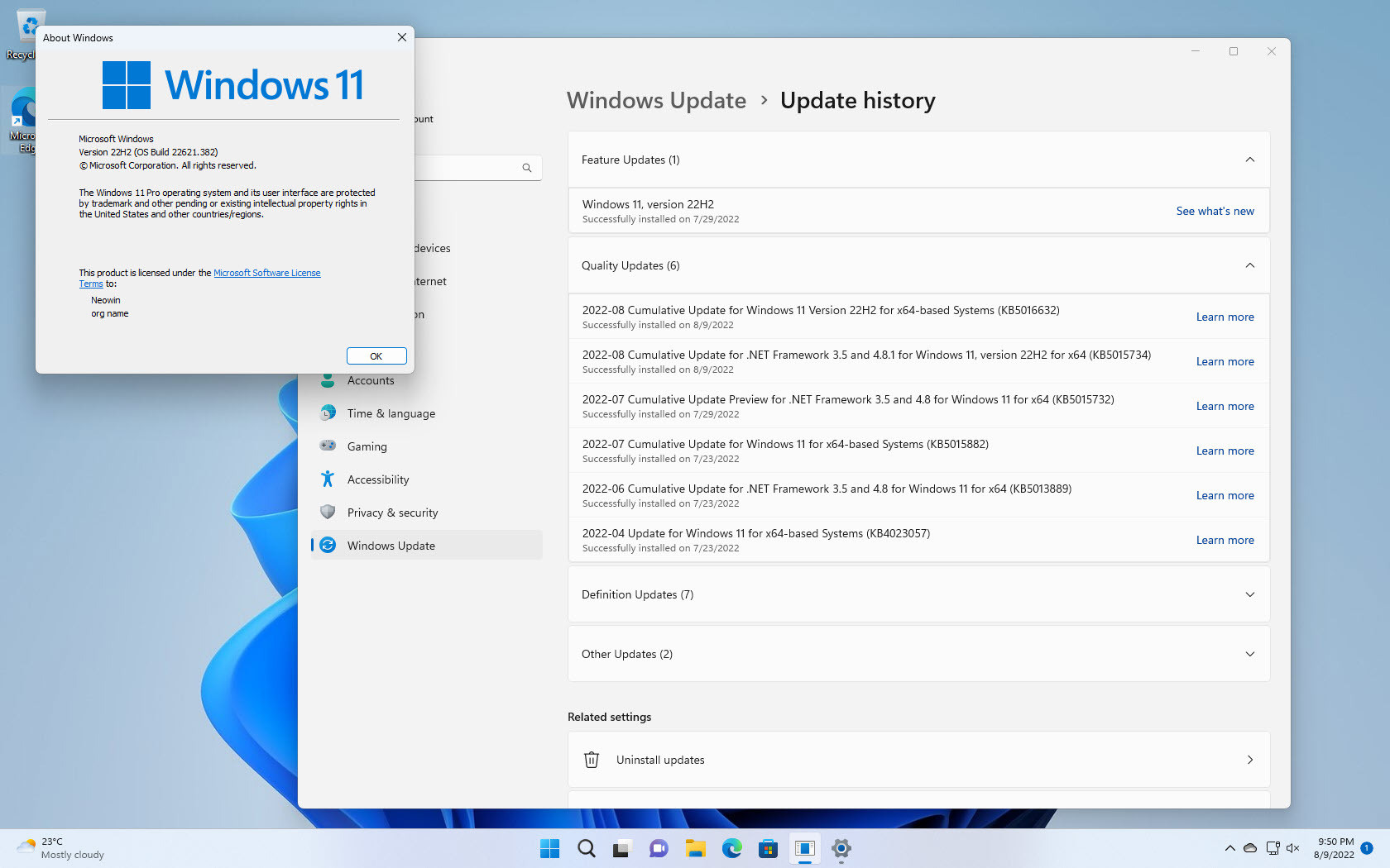 Microsoft quietly outs Windows 11 22H2 build 22621.382 (KB5016632) to ...