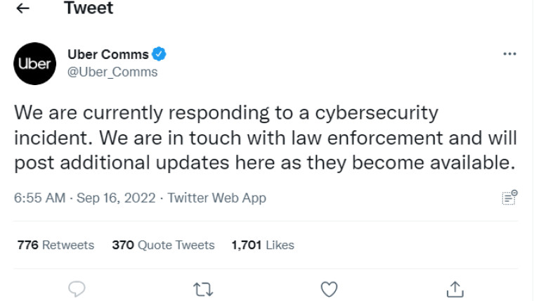 Uber faces major cybersecurity breach, investigation underway [Update ...