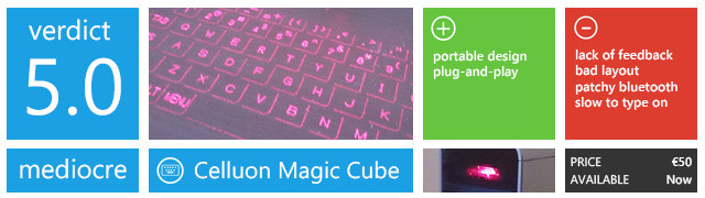 Review: Celluon Magic Cube laser keyboard - Neowin