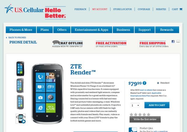 US Cellular starts selling ZTE-made Windows Phone device - Neowin