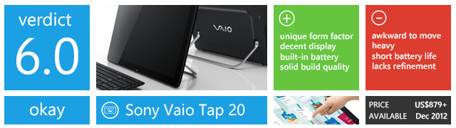 Review: Sony Vaio Tap 20 - Neowin