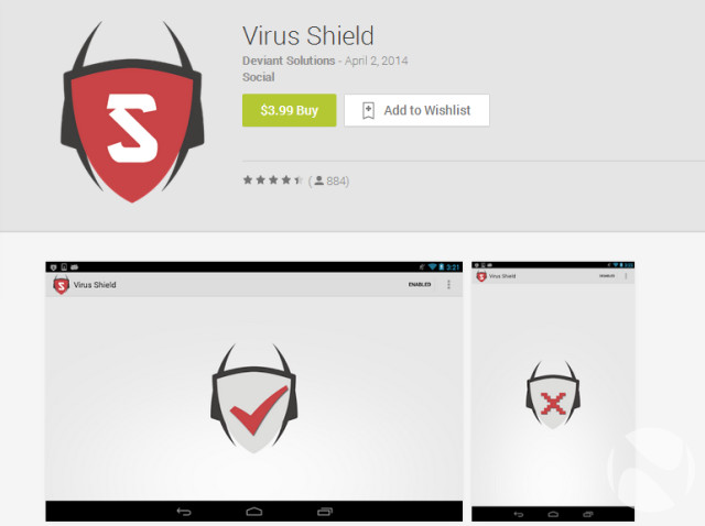 The #1 paid app in the Google Playstore "Virus Shield" is a complete ...