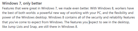 Microsoft touting Windows 8 as 'Windows 7, only better', for businesses ...